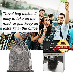 Beard Kit Beard Growth Grooming Kit w/Beard Foam/Shampoo/Wash Beard Growth Oil Serum Balm Brush Comb Scissor Bag e-Book Christmas Stocking Stuffers Gifts Ideas for Men Him Dad Boyfriend Husband Mens