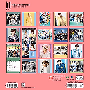 BTS OFFICIAL 2022 12 x 12 Inch 18 Months Monthly Square Wall Calendar with Foil Stamped Cover, Music Pop Singer Songwriter Celebrity