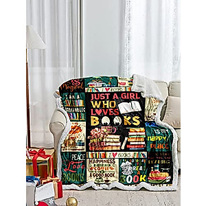 Book Lovers Gifts,Book Lovers Gifts for Women Gifts,Gifts for Readers Book Lovers,Throw Blanket Gifts for Who Like to Read Bookish,Bed Fleece Plush Blankets,Bookworm Gifts for Reading Lover,Throw
