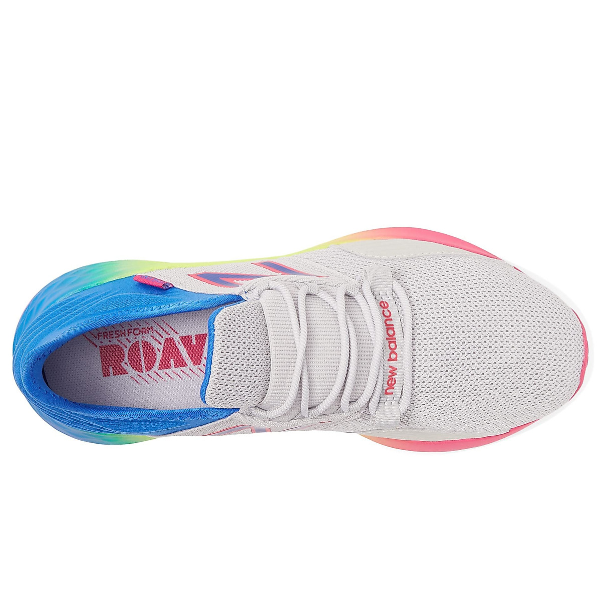 New Balance Kid's Fresh Foam Roav V1 Lace-up Running Shoe, Light Aluminum/Cobalt, 2 Little Kid