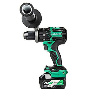 Metabo HPT 36V MultiVolt Cordless ½-Inch Hammer Drill Kit 1,400 in-lbs. Max Torque Reactive Force Control Optional AC Adapter DV36DC