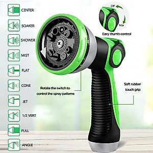 Vorey Metal Garden Hose, 100FT Lightweight 304 Stainless Steel Water Hose with Multifunction Nozzle & Sprayer, Flexible, High Pressure, No Kink, Puncture Proof Hose for Yard, Outdoors