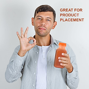 EcoQuality Empty Plastic Juice Bottles with Tamper Evident Caps 12 OZ - Smoothie Bottles - Ideal for Juices, Milk, Smoothies, Picnic's and even Meal Prep Juice Containers (12 ounces) (250)