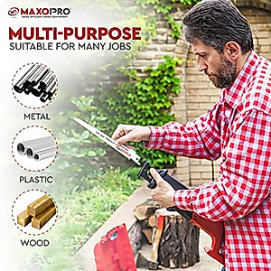 32-Pieces Reciprocating Saw Blades Set – Premium Quality Sawzall Blades for Metal and Woodcutting – Durable & Sharp Pruning Saw Blades with Organizer Pouch - by MaxoPro
