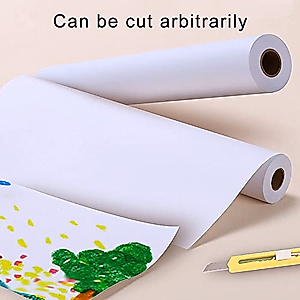 White Drawing Paper Roll - 20 m Art Paper Roll (44CM X 20M) Painting Sketching Paper for Easel Paper, Bulletin Board Paper, Wall Art, Gift Wrap