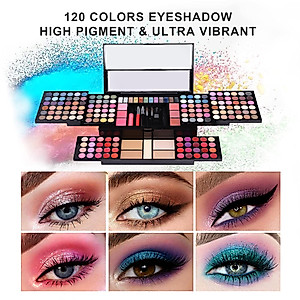Hot Sugar 182 Colors Full Makeup Kit for Women Teen Girls All-in-One Cosmetic Set Birthday Holiday Gift (BLACK)