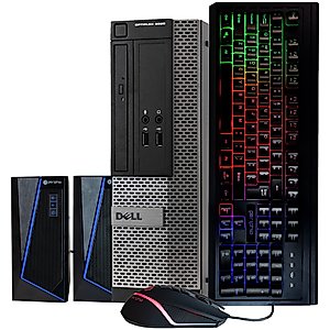 Dell Optiplex 3020 Business Desktop Computer, Intel Quad Core i5, 8GB DDR3 RAM, 500GB HDD, DVD-ROM, Windows 10 Home, RGB Speakers (Renewed)