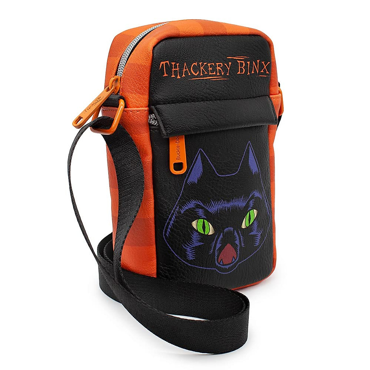Buckle Down Disney Bag, Cross Body, Hocus Pocus, Thackery Binx Cat Face, Black, Vegan Leather
