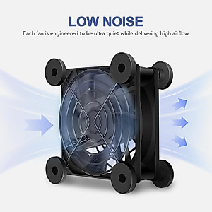 Simple Deluxe Mini Compact USB Fan 40mm x 20mm for VR Gear, Aquarium, Roku, Router, Raspberry Pi, Cosplay, Helmet Cooling Ventilation, 10,000RPM