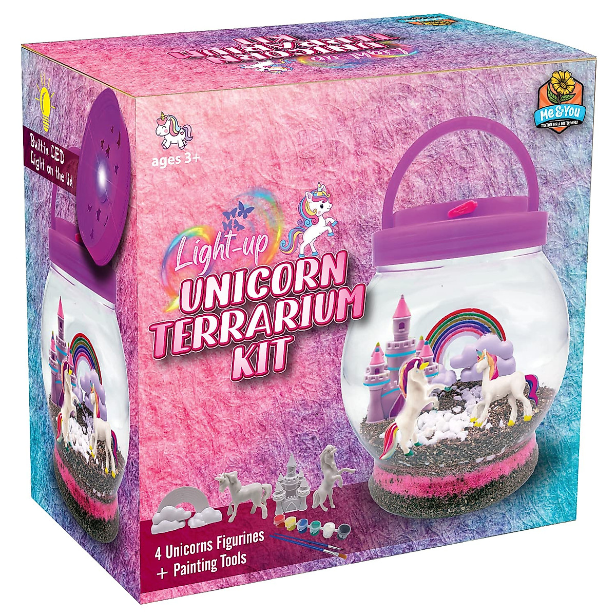 Light-Up Unicorn Terrarium Kit - Birthday Gifts for Kids - STEM Science Kits - Best Toys & Activities Kits Presents - Arts & Crafts Stuff for Little Girls & Boys Age 3 4 5 6 7 8-12 Year Old Girl Gift