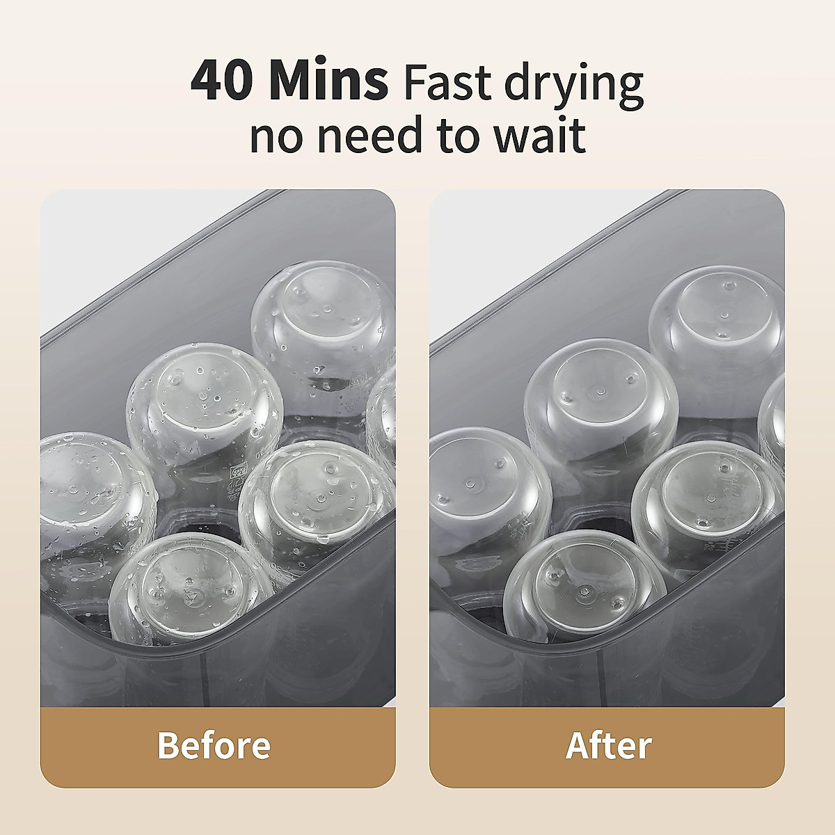 AMZBABYCHEF Baby Bottle Ste-rilizer, 3-in-1 Bottle Ste-rilizer, Easy One-Dial Control Electric Steam Bottle Dryer for Baby Bottles, Baby Stuffs & Breast Pump Accessories