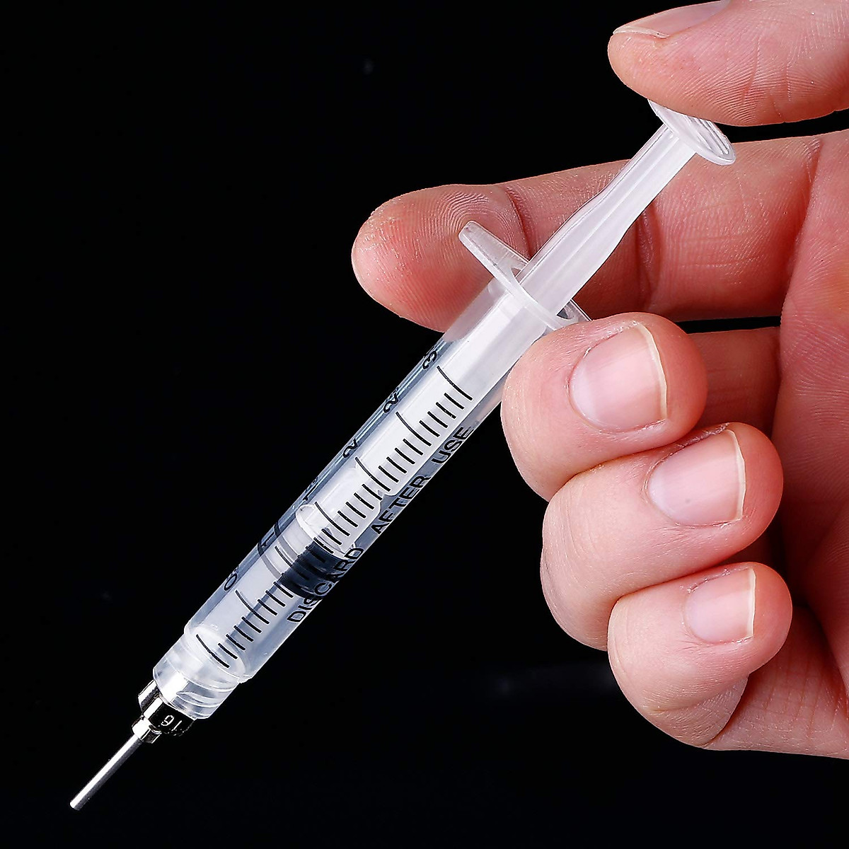 TecUnite 20 Pack Syringe Without Needle, Plastic Curved Syringes for Epoxy Resin, Craft, Feeding Pets Animals, Oil or Glue Applicator