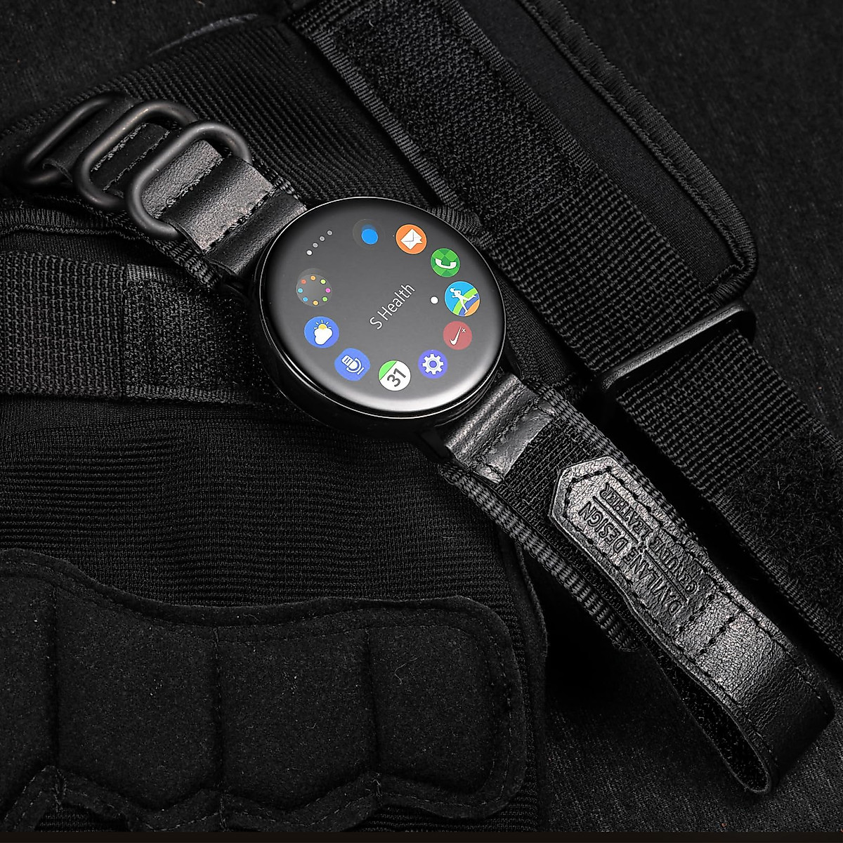 DAVILANE Compatible with Samsung Galaxy Watch Bands,20mm Quick Release Leather Nylon Watch Strap for Galaxy Watch 6 Classic 47mm 43mm/6 44mm 40mm/5 40mm 44mm/5 Pro 45mm etc.