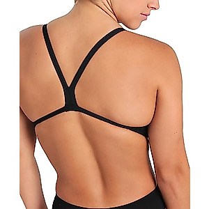 ARENA Women's Standard 50th Anniversary Solid Challenge Team Swimsuit, Black/Gold