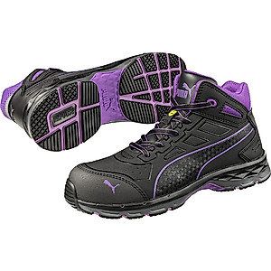 PUMA Safety Stepper Mid WNS ASTM EH Size 11 Black-Purple