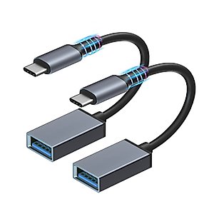 sunshot USB C to USB 3.0 Adapter [2 Pack],USB C to USB A Adapter, USB Type-C to USB,Thunderbolt 3 to USB Adapter OTG Cable for iPhone 15/15 Pro/15 Plus/15 Pro Max, MacBook Pro/Air, Galaxy S20 etc.