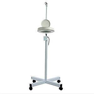 Magnifier, LED Facial Magnifier Lamp,5X Magnifying Adjustable Rolling Floor Stand 4 Wheels Swivel Arm for Salon Beauty Manicure Tattoo Skincare Equipment