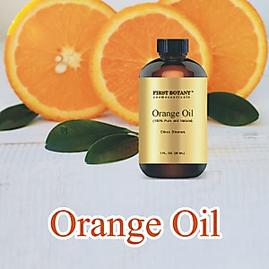 First Botany, 100% Pure Orange Essential Oil - Premium Orange Oil for Aromatherapy, Massage, Topical & Household Uses - 1 fl oz (Orange)