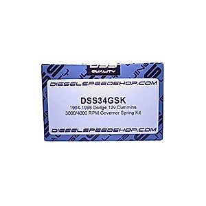 Dieselspeedshop.com replacement for 1994-1998 12 valve 12v Dodge, 3000/4000 RPM Governor spring kit 3k 4k gsk