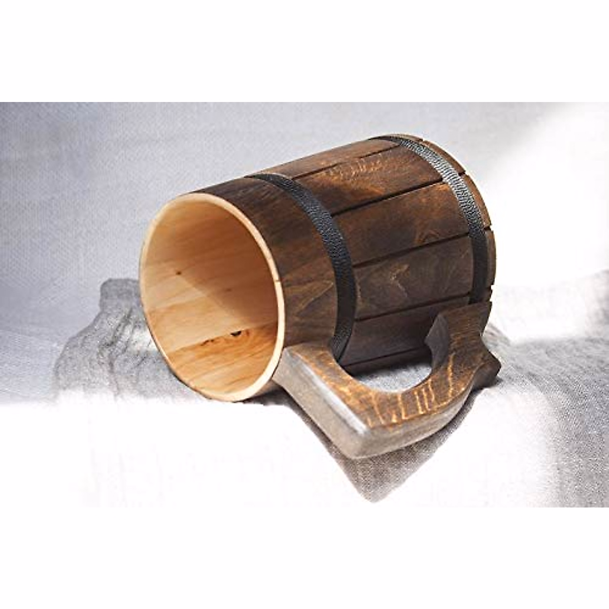 Etno Motif Handmade Beer Mug Wooden Tankard Beer Stein Alder Wood Beer Mug - Great Gift Idea