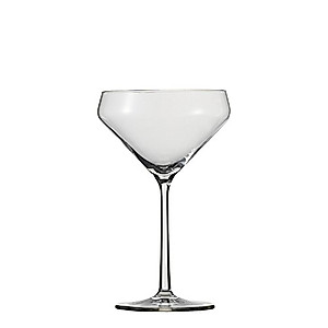 Zwiesel Glas Pure German Crystal Glassware Collection, 6 Count (Pack of 1), Martini Cocktail Glass