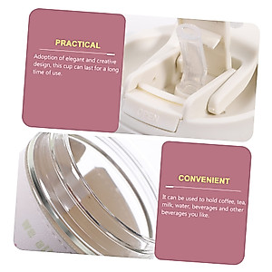 Parliky Tulip Glass Travel Coffe Mug Glass Water Bottle Smoothie Cups Mug with Water Bottle for Girls Portable Drink Cup Water Cup for Girls Travel Drink Cup Sundae Cup Pp