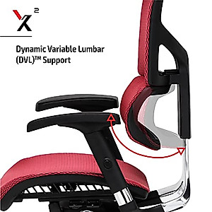 X-Chair X2 Management Task Chair, White K-Sport Mesh Fabric with Headrest - Ergonomic Office Seat/Dynamic Variable Lumbar Support/Floating Recline/Highly Adjustable/Perfect for Long Work Days