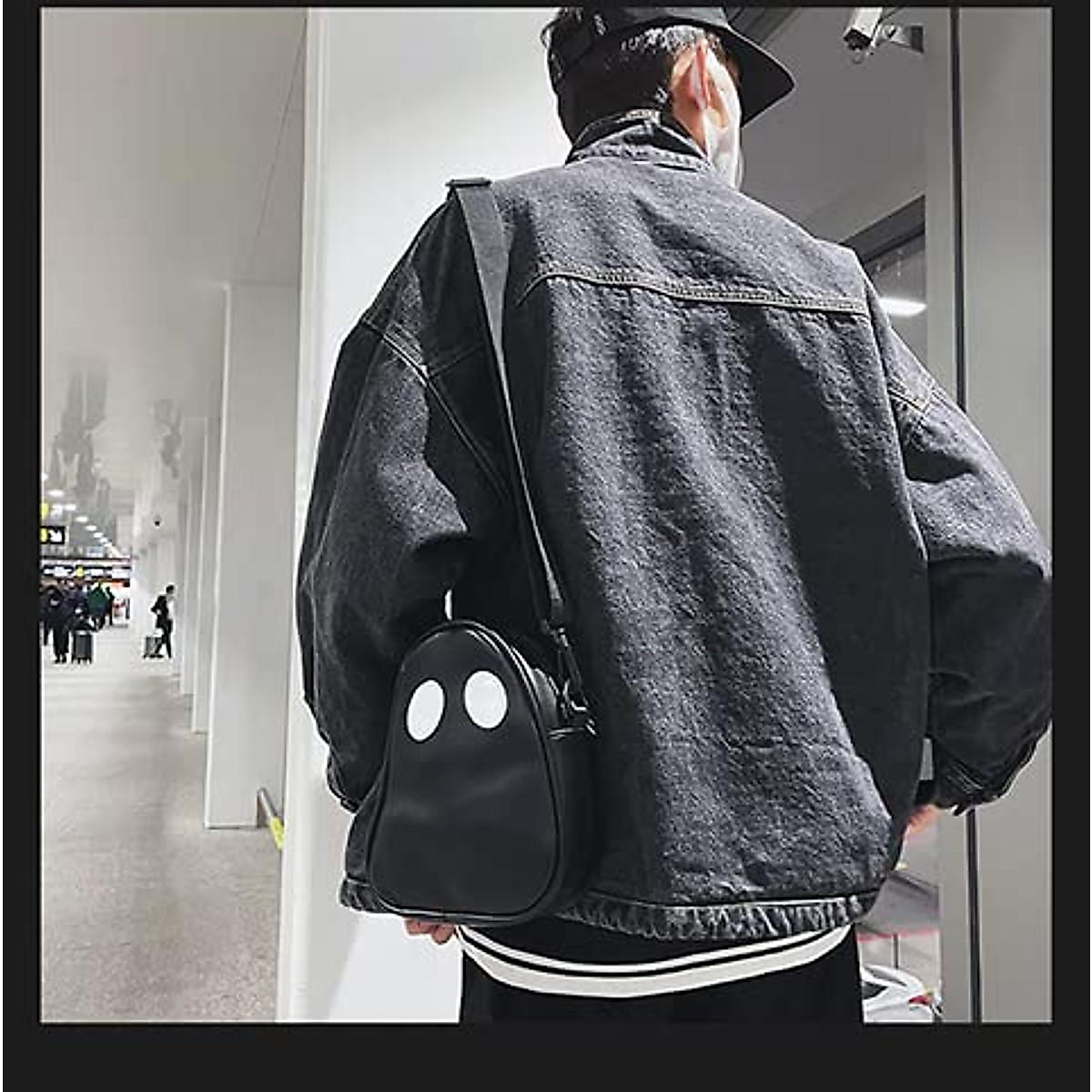 LoveWLC Special Ghost Face Handbags,PU Ladyies Purse Shoulder Bag