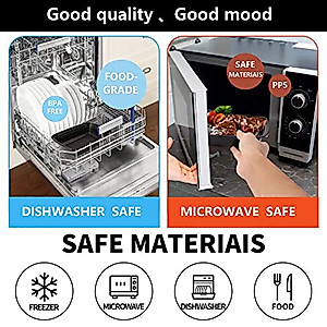 kantaj 60-Pack Plastic Food Containers with Lids (28 oz) Meal Prep Container Reusable (60 Lids + 60 Containers) To Go Containers for Food, BPA-Free, Freezer, Microwave, Dishwasher Safe. Sturdy