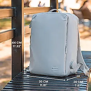 Nordace Laval Smart Business Travel Backpack with USB Charging Port, Water Resistant - Professional Laptop Backpack for Work, Meetings, and Daily Commute - 15.6 Inch (Grey)