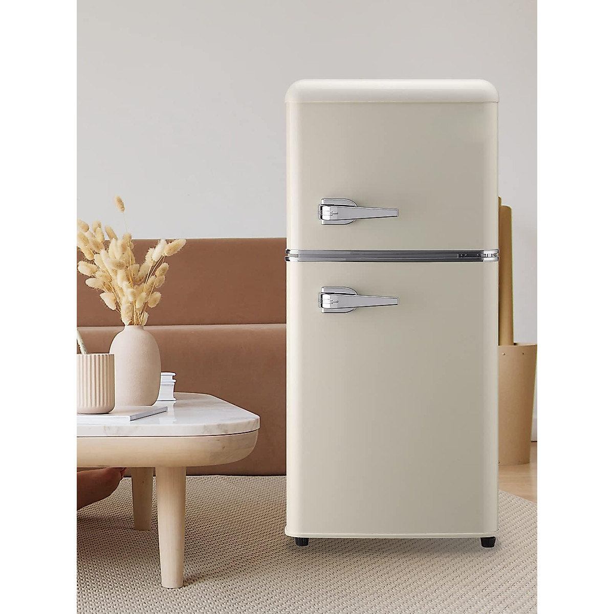 Tymyp TY-FLS-80G-CREAM-H004 Refrigerator with Freezer, Cream