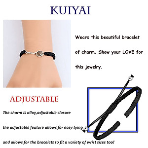 KUIYAI Tennis Racquet Gift Tennis Lovers Gift Always Remember You are Braver Stronger Smarter Than You Think Bracelet Future Tennis Player Gift Coach Gift Team Gift (TennisBrace-blk)