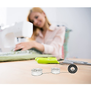 HimaPro 144 PreWound Bobbins for Embroidery and Sewing Machines Class 15 Size A (SA156) Plastic Sided 60 WT Polyester Sewing Thread(72 Black& 72 White)