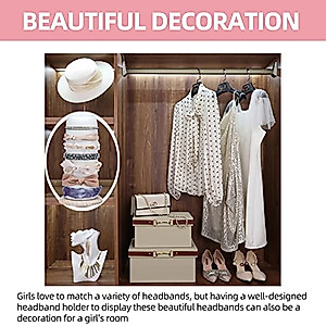 YILANFULL Headband Holder Organizer Display Stand for Women Baby Girl kids Toddler Gifts Vertical(white)