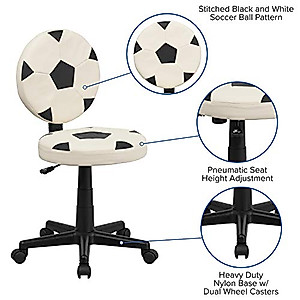 BizChair Soccer Swivel Task Office Chair