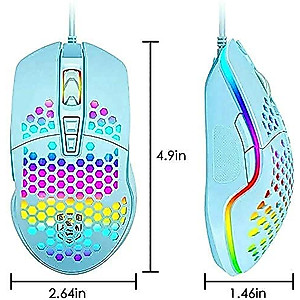 Mechanical Gaming Keyboard, LED RGB Backlit Compact 87 Keys Mini Wired Office Keyboard with Blue Switch for Windows Laptop PC Mac - Blue