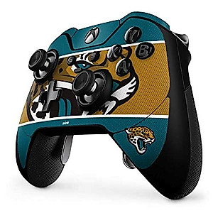 Skinit Decal Gaming Skin Compatible with Xbox One Elite Controller - Officially Licensed NFL Jacksonville Jaguars Zone Block Design