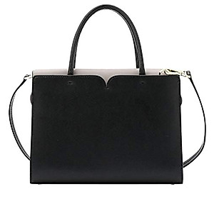 kate spade new york Spencer Medium Leather Satchel (Black)