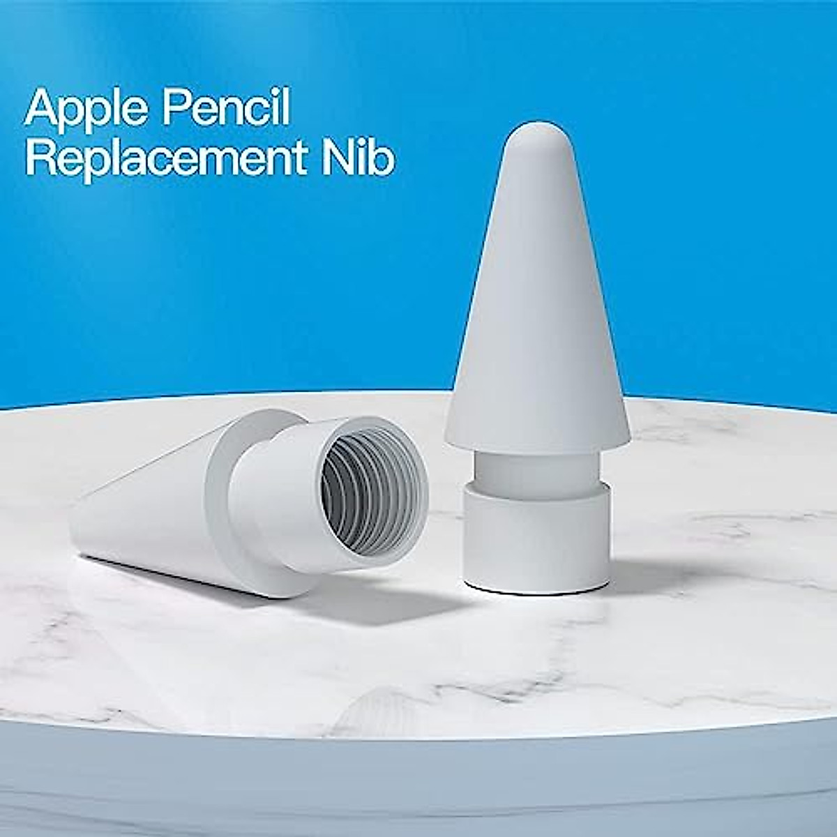Replacement Tips Compatible with Apple Pencil 2 Gen iPad Pro Pencil - iPencil Nib for iPad Pencil 1 st/Pencil 2 Gen White 12 Pack