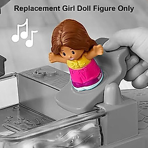 Replacement Parts for Fisher-Price Little People Barbie Dreamhouse Playset - HCF61 ~ Replacement Girl Doll Figure ~ Pink and Yellow Outfit ~ Brown Hair