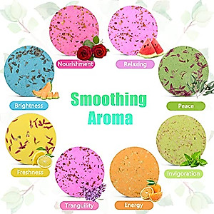 Shower Steamers Aromatherapy Gift Set, Coldairsoap Shower Bombs with Natural Essential Oils, Vaporizing Steam Home SPA Experience, 8 Smells for Self Care and Shower Steamer Halloween Christmas Gifts