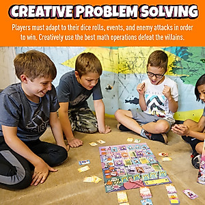 Outnumbered: Improbable Heroes Board Game - A Mensa Award Winning Superhero Math Game | Fun & Educational Game for Kids, Adults, and Families | STEM Game to Learn Multiplication & Division