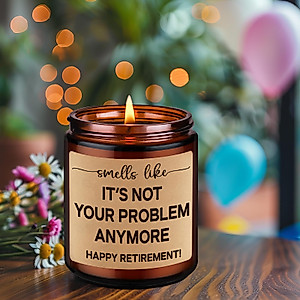 Miracu Scented Candles - Retirement Gifts for Woman, Funny Retirement Gifts for Men Women 2024 - Happy Retirement Decorations, Farewell Gifts for Coworkers Work Bestie Friends Boss Retiring