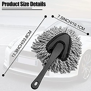 2PCS Super Soft Microfiber Car Dash Duster Brush, Reusable Hand Duster, Interior & Exterior Cleaning Dirt Dust for Car Cleaning Home Kitchen Computer Cleaning Brush Dusting Tool