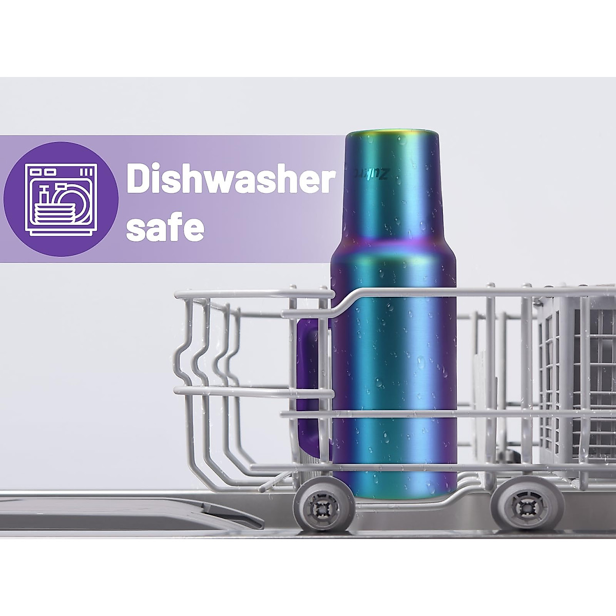 Zukro 50 oz Tumbler With Handle, 100% Leak Proof, Large Triple-wall Insulated Stainless Steel Cup with Lid and Flip Straw, No Sweat Reusable Travel Mug Fit in Cup Holder, Cold 34 Hours, Floral