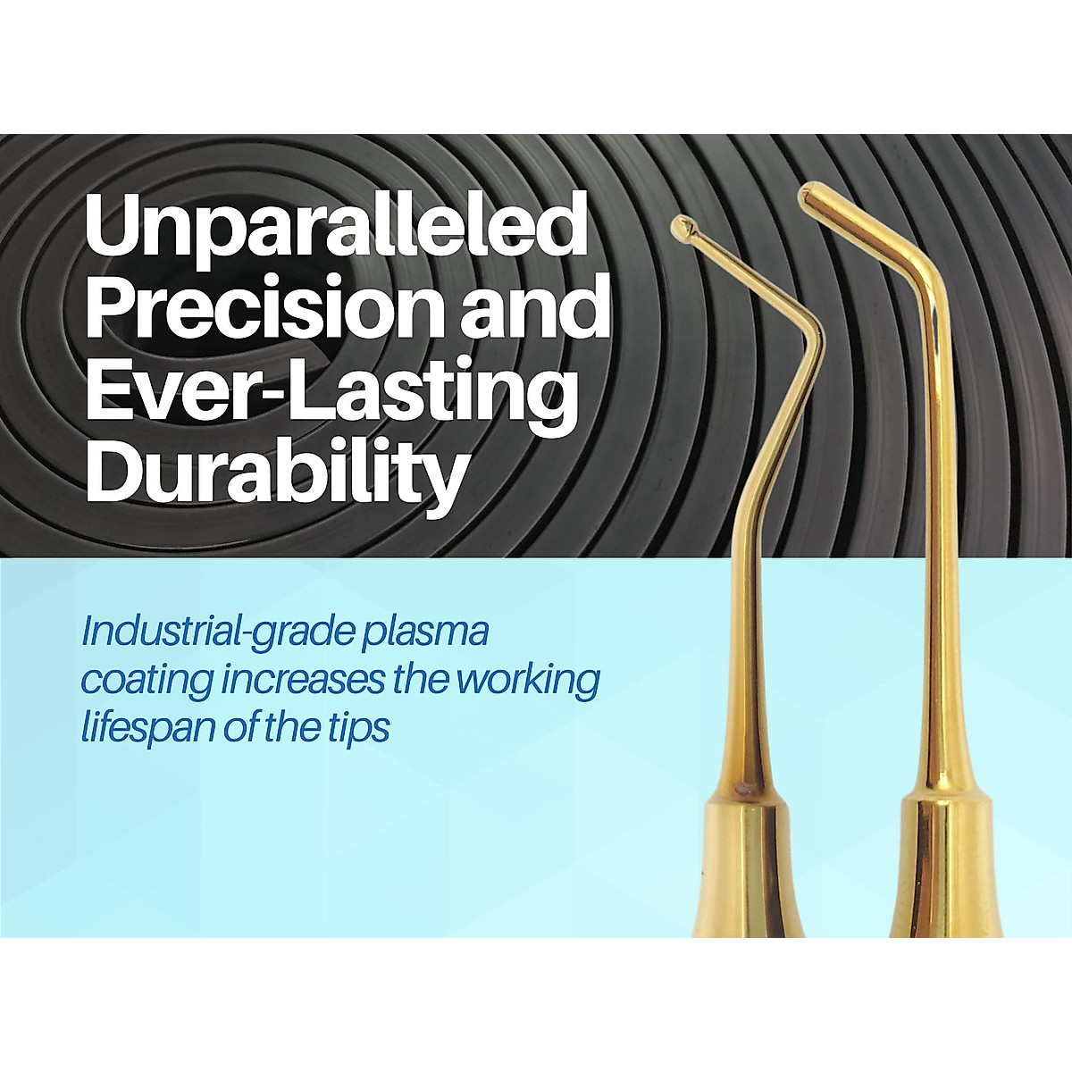 Dental Composite Glass Ionomer Amalgam Filling Instruments Kit (7 Golden Plasma Coated pcs) by Artman instruments