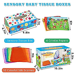 Aiduy Baby Toys 6 to 12 Months - Montessori Toys for Babies 6-12 Months - Infant Newborn Toddlers Sensory Toys Baby Magic Tissue Box for 1 Year Old Boys Girls Kids Early Learning Toys Baby Gifts