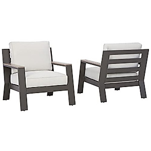 Signature Design by Ashley Outdoor Tropicava HDPE Patio Lounge Chair, Taupe