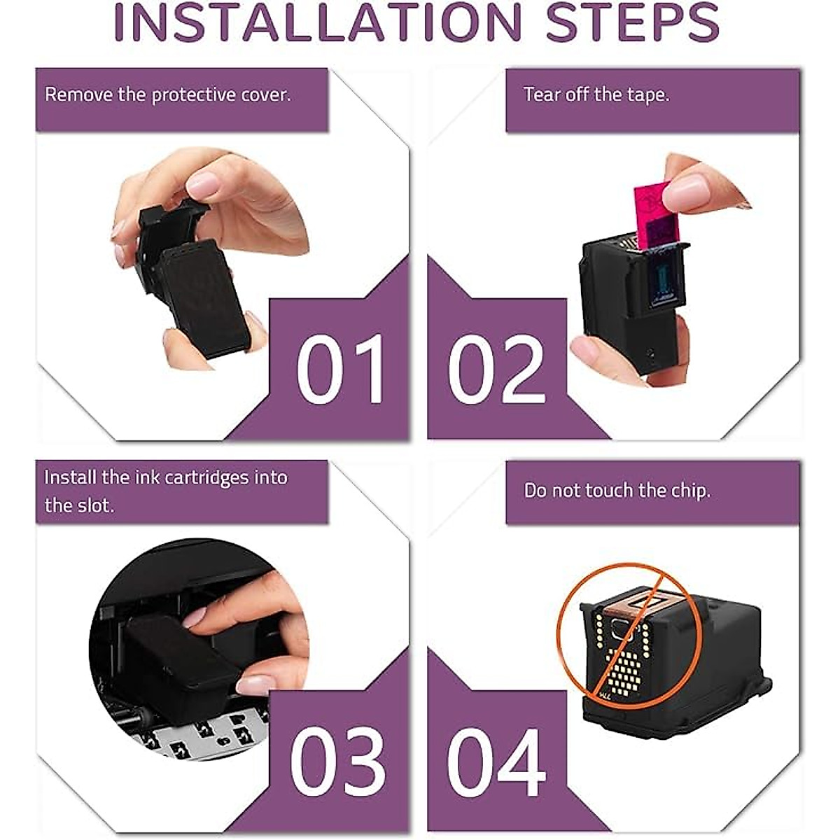 Inktopia Remanufactured Ink Cartridge Replacement for HP 67XL 67 XL for Envy 6055e 6052 6058 Envy Pro 6455e 6452 6458 DeskJet 1255 2732 2752 2755e 4140 4155e Printer (1 Black 1 Tri-Color)