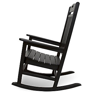 Trex Outdoor Furniture by Polywood TXR100CB Yacht Club Rocking Chair Rocker, Charcoal Black